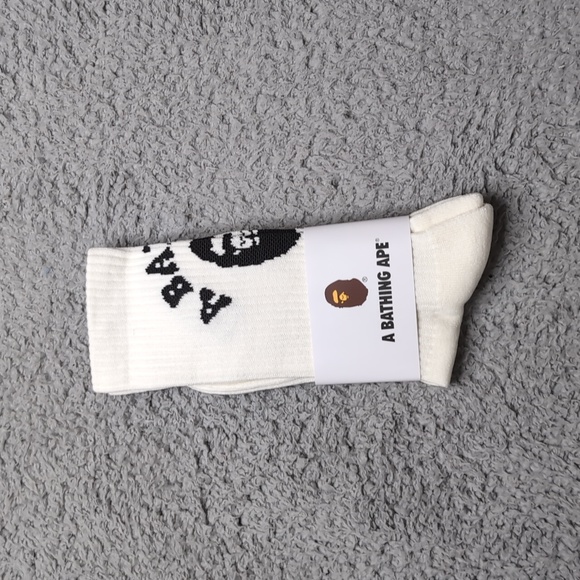 Bape | Underwear & Socks | Bape Crew Socks Ape Head Logo Mens Womens ...